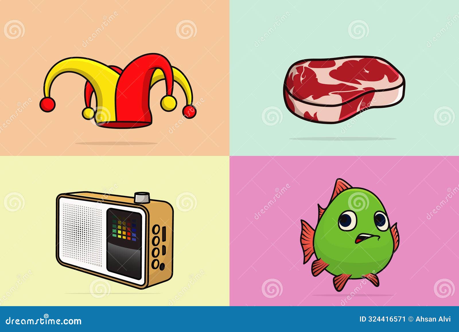 Fish Interview Journalist Words Dumb Air Bubbles Joke Illustration ...