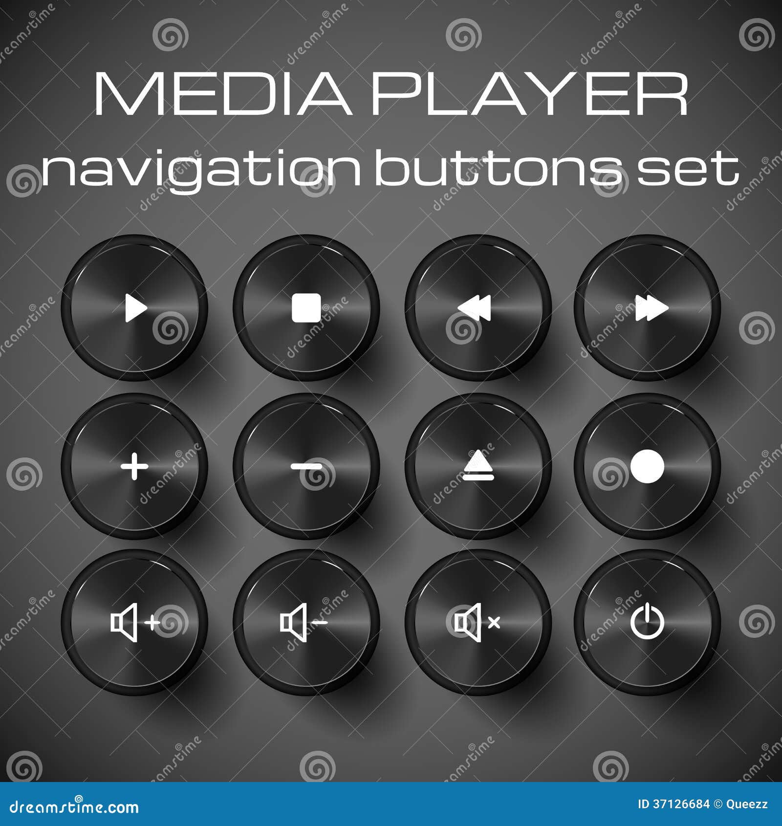 Set of Media Control Buttons. Stock Vector - Illustration of black ... Set of Media Control Buttons. Stock Vector - Illustration of black ...