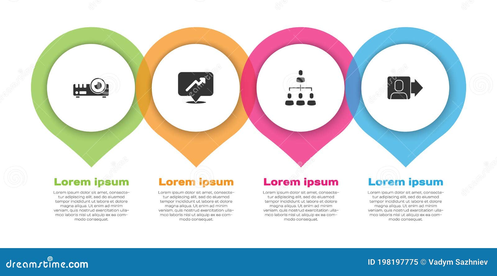 Set Media Projector, Graph, Schedule, Chart, Hierarchy Organogram and ...
