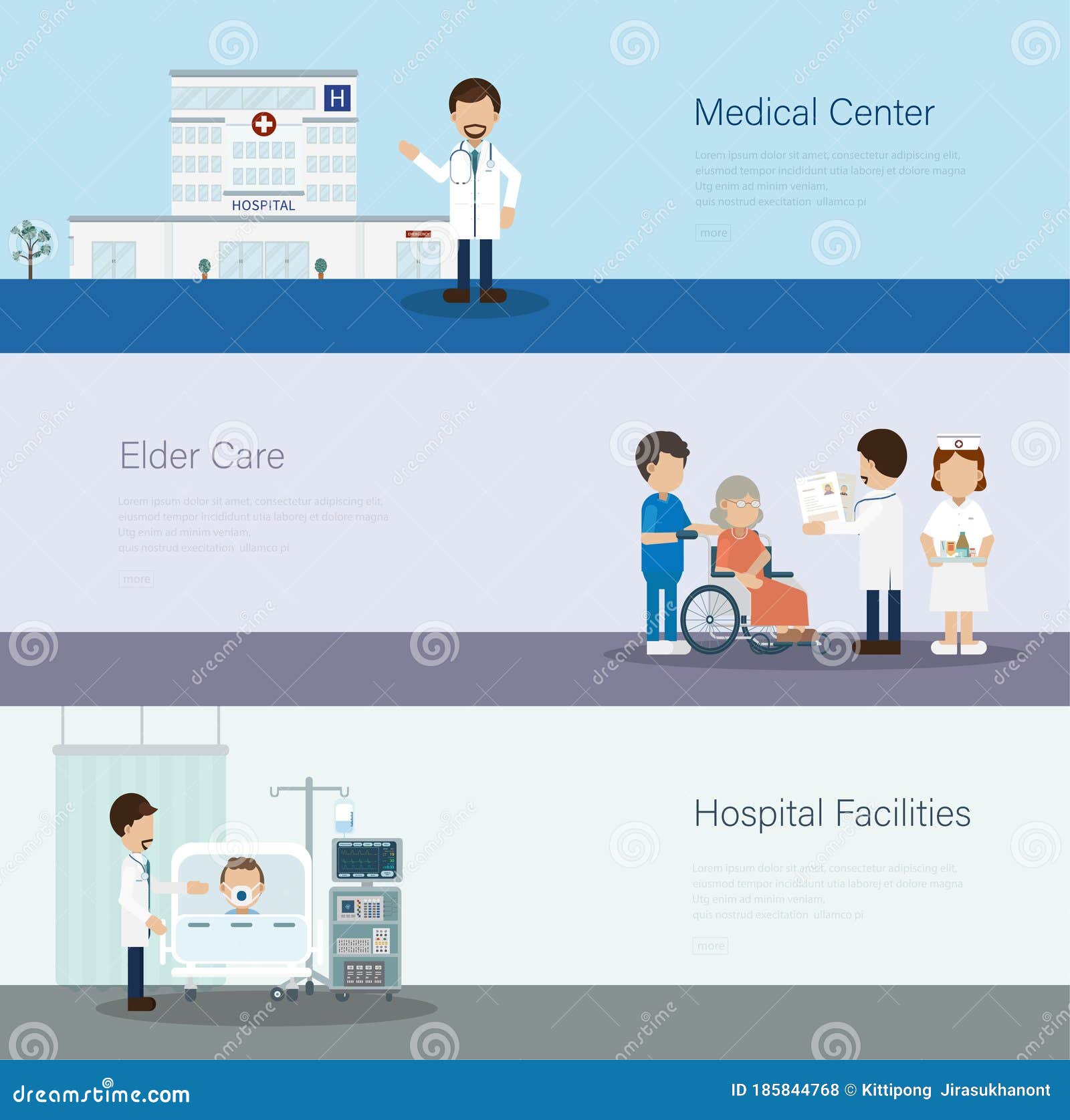 Set of medical banners stock vector. Illustration of infographics ...