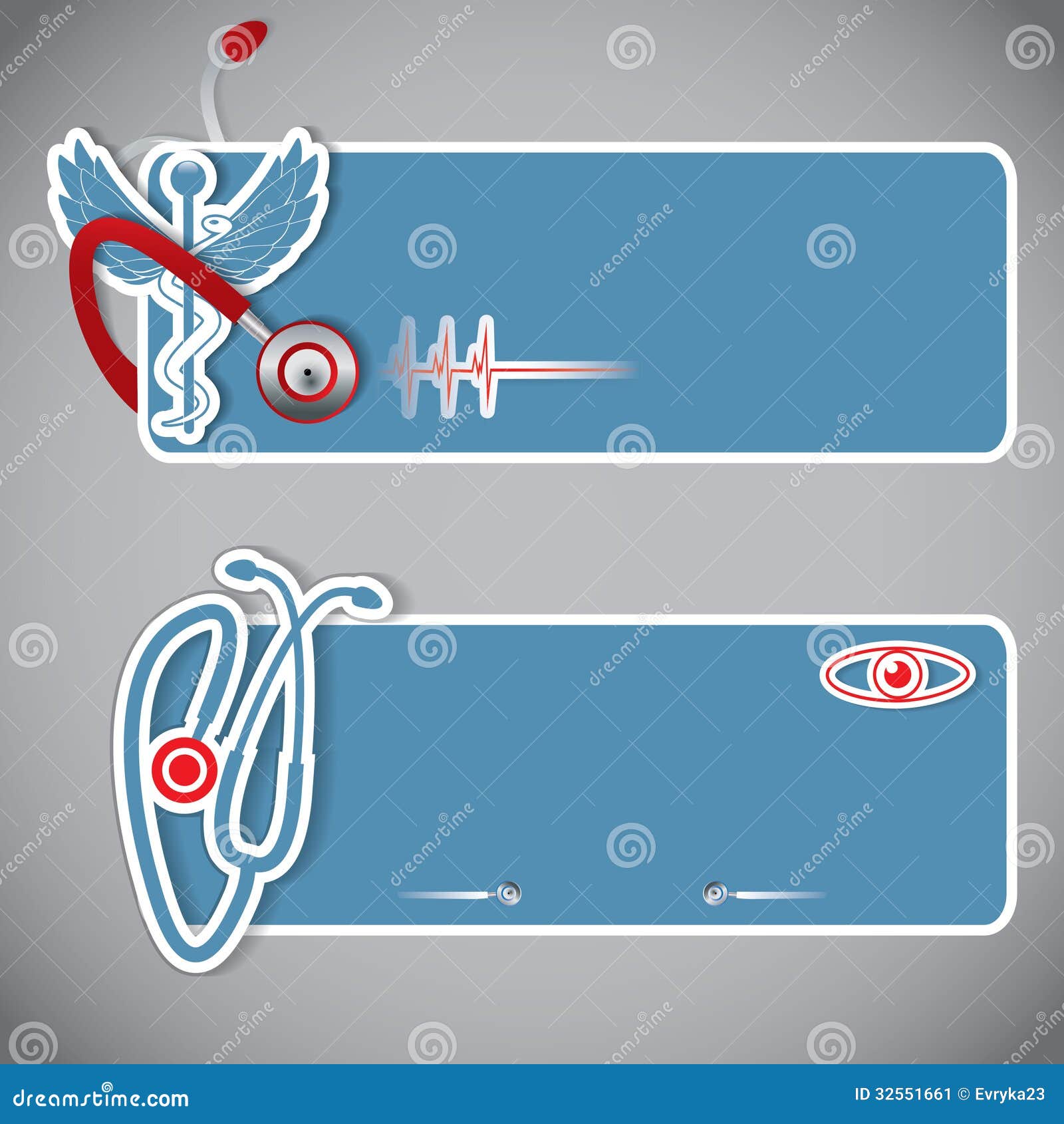 Set of Medical Banners or Website Headers Stock Vector - Illustration ...