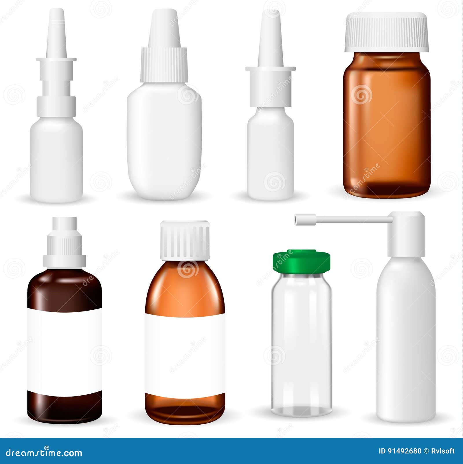 Set of Medical Containers, Realistic Vector Illustration Stock Vector ...
