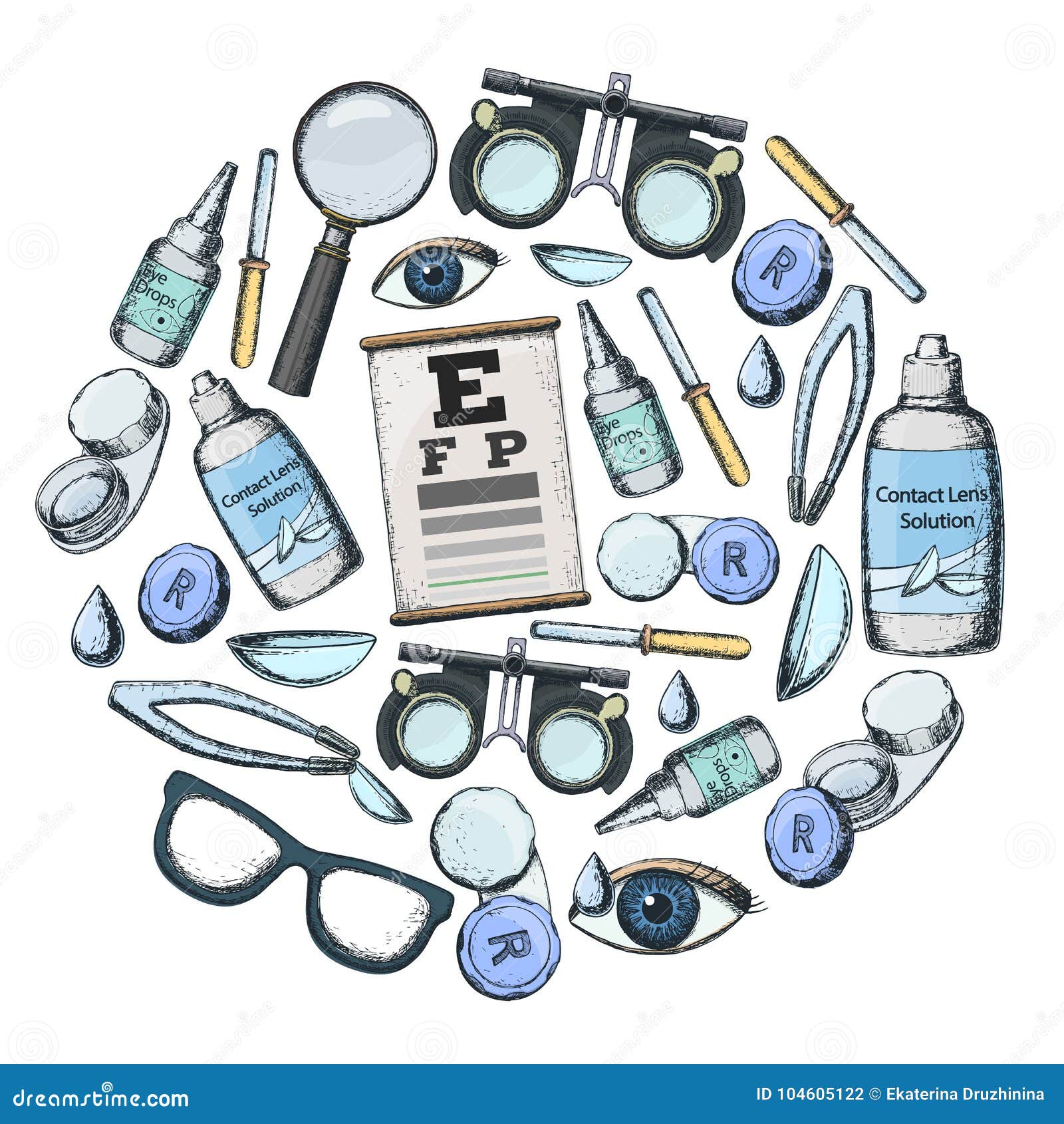 Optics and visual acuity stock vector. Illustration of eyeglasses ...