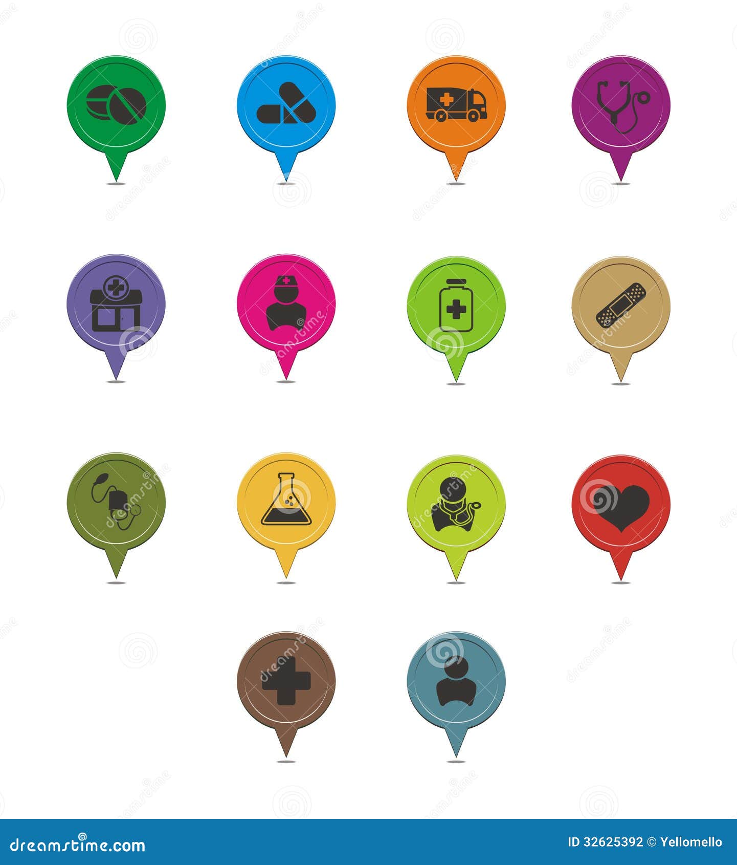 Set Of Medical Pointer Stock Photography | CartoonDealer.com #32625392