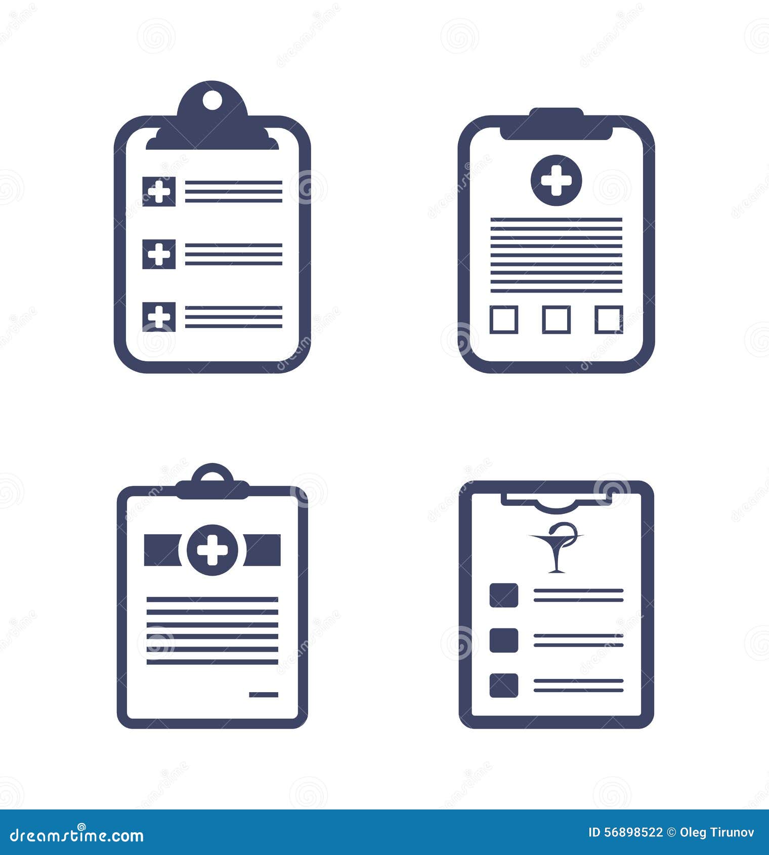 Set Medical Records Clipboard Stock Vector - Illustration of care ...