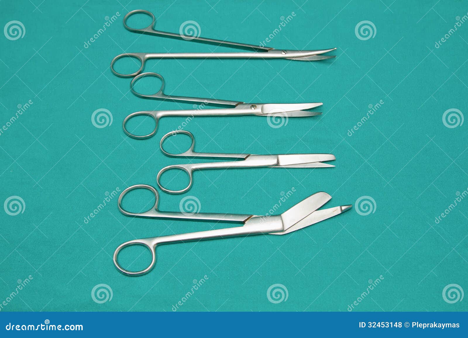 Set of Medical Scissors Instrument Stock Photo - Image of surgery ...
