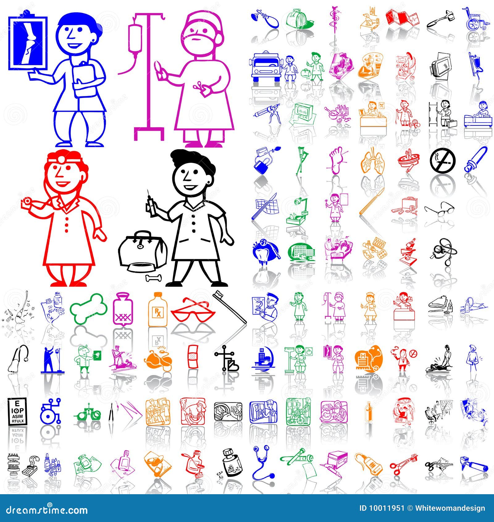 Set of Medical Sketches. Part 6. Stock Vector - Illustration of healthy ...