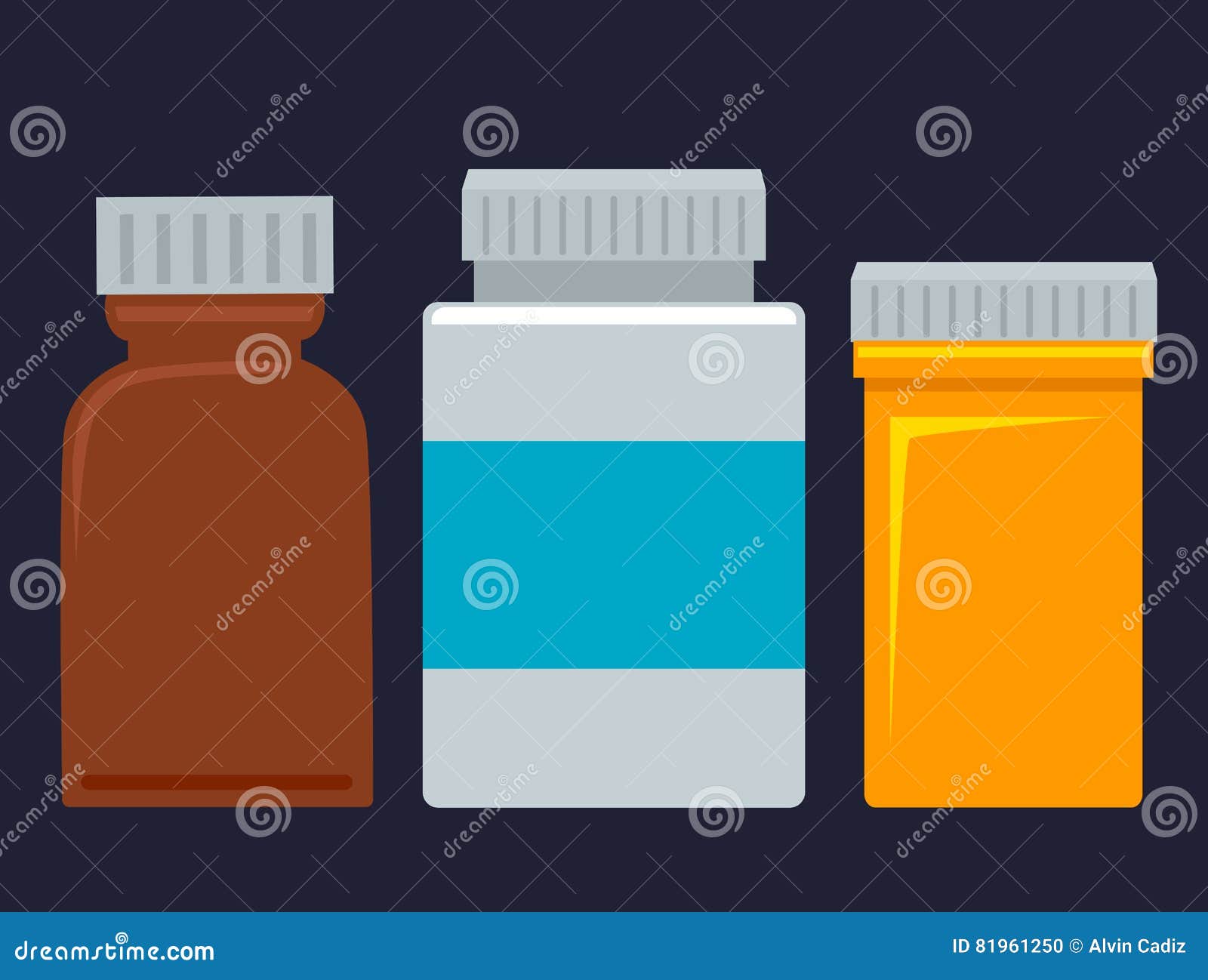 Set of Medicine Bottles stock vector. Illustration of container - 81961250