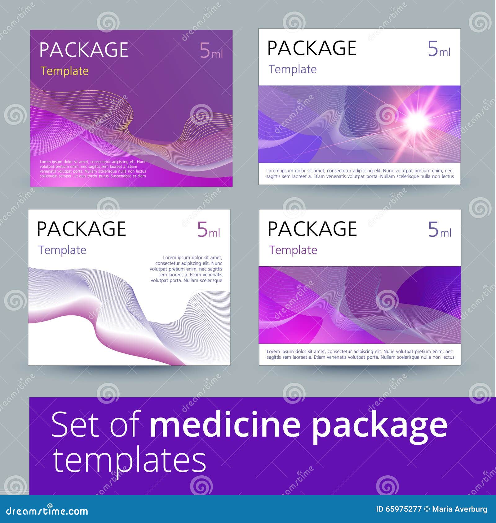 Set of Medicine Package Design with 3d-template. Stock Vector ...