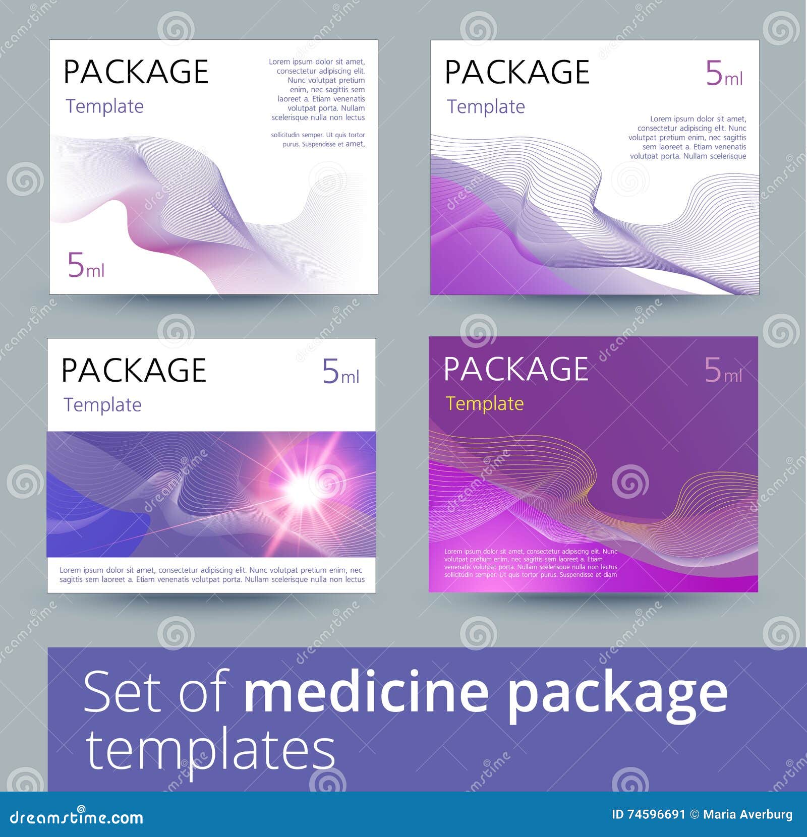 Set of Medicine Package Templates. Stock Vector - Illustration of drug ...