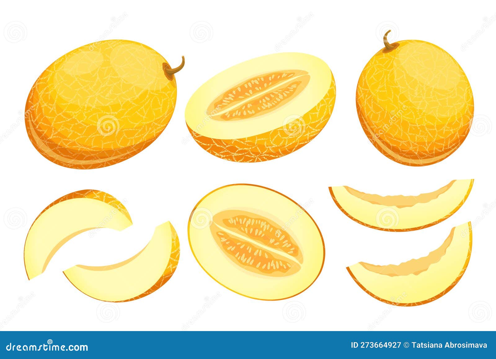 Melon Whole And Half Seamless Pattern On White Background, Fresh ... Melon Whole And Half Seamless Pattern On White Background, Fresh ...