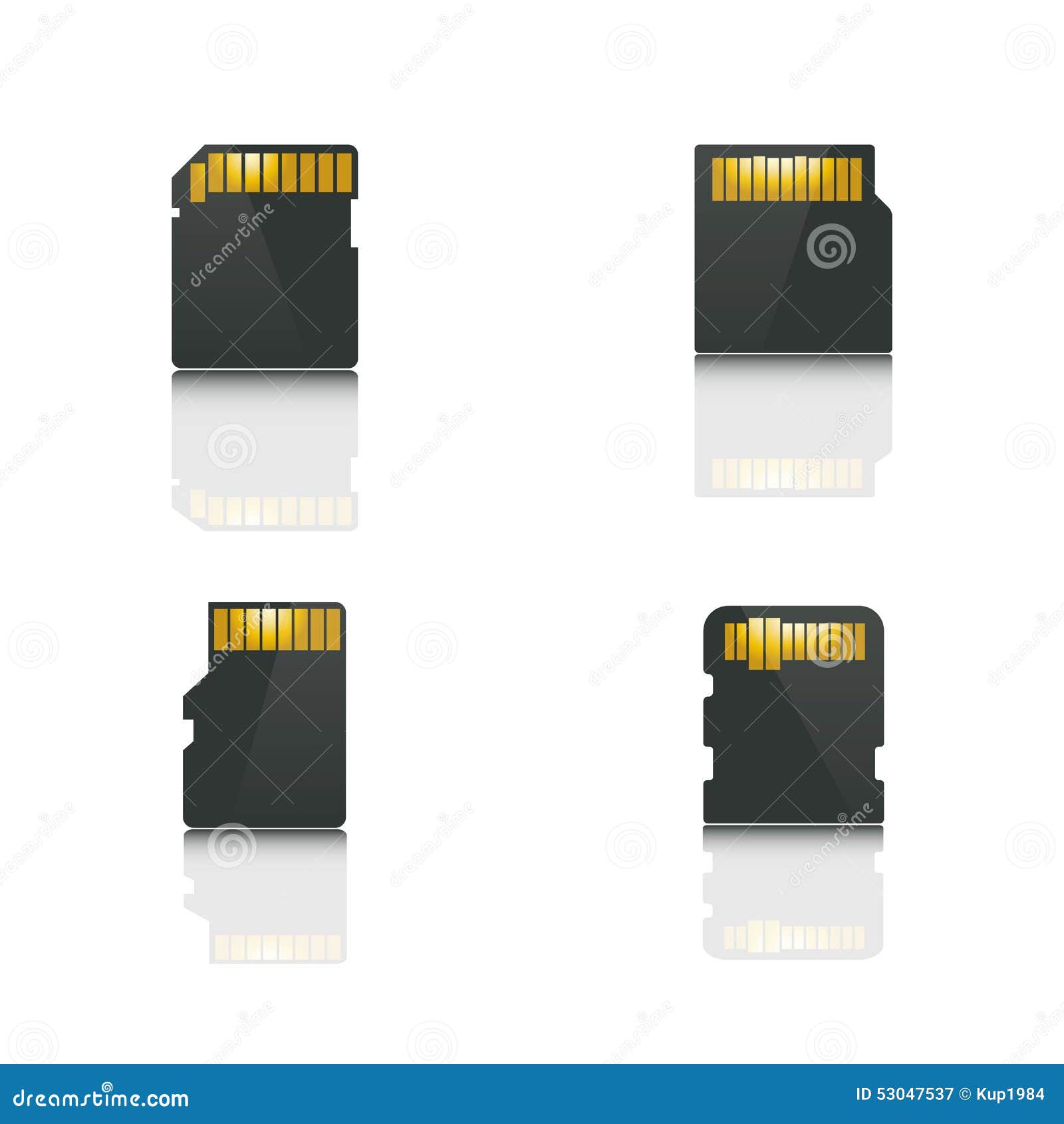 Set Memory Card, Vector Illustration. Stock Vector - Illustration of ...
