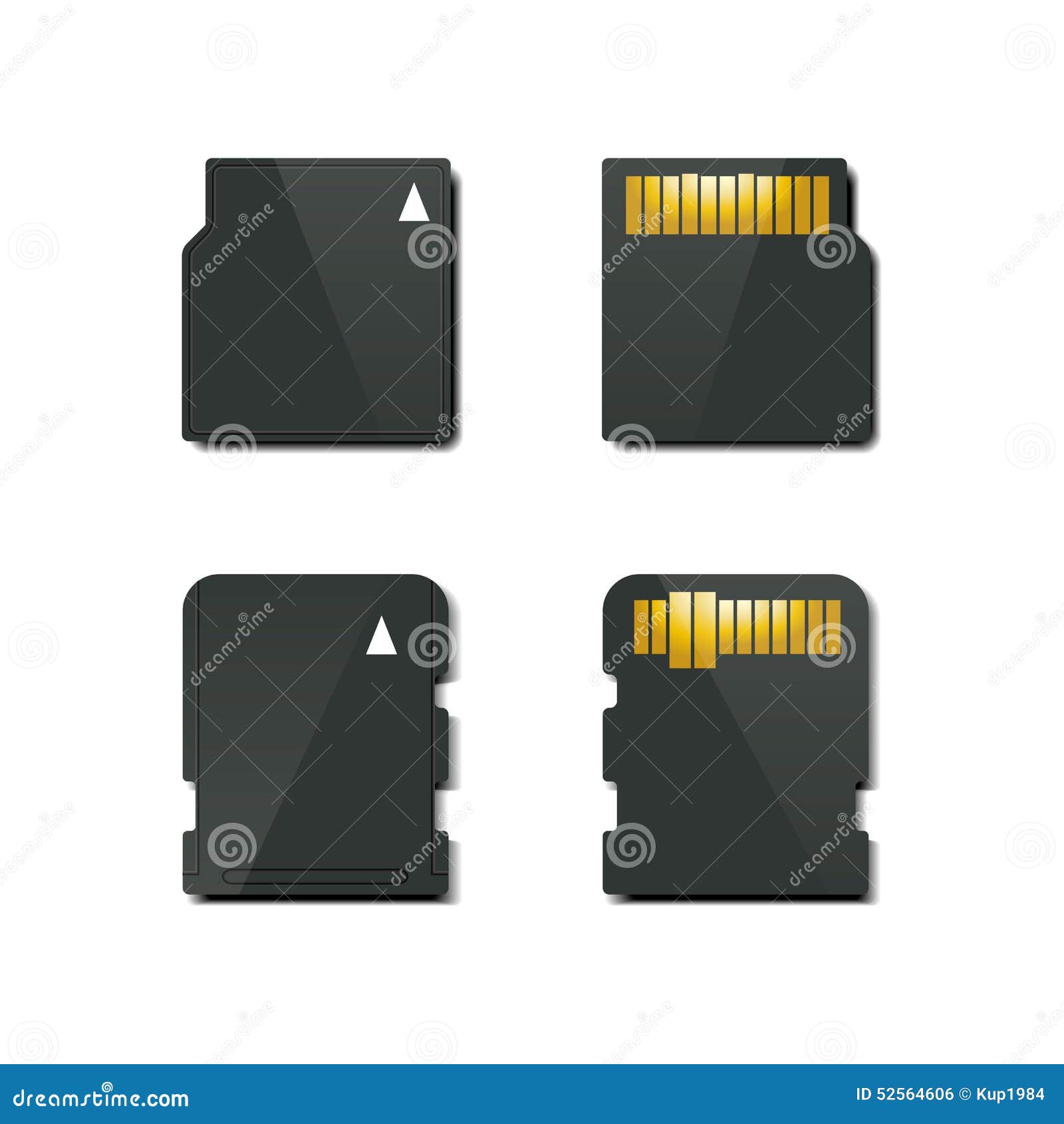 Set Memory Card, Vector Illustration. Stock Vector - Illustration of ...