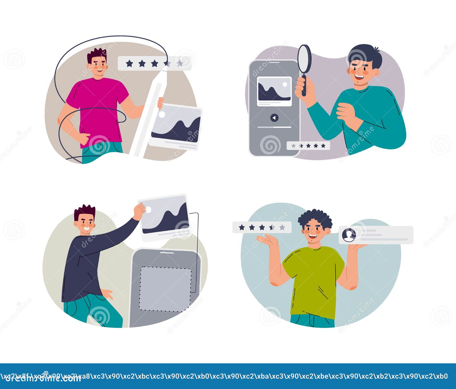 Set Men are Designers of Mobile Applications and Websites. Ui Ux ...