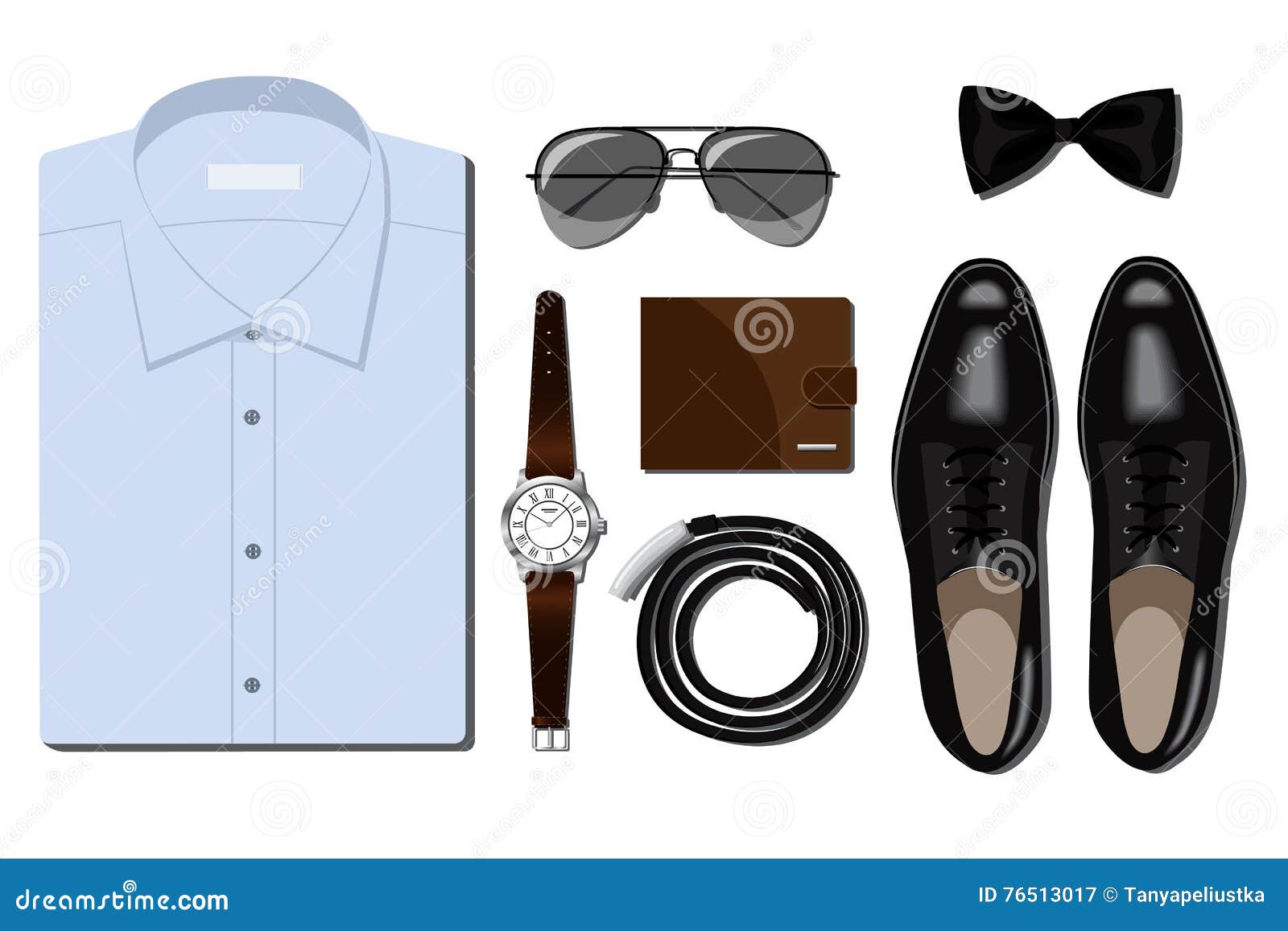 Set of men s accessories stock vector. Illustration of view - 76513017