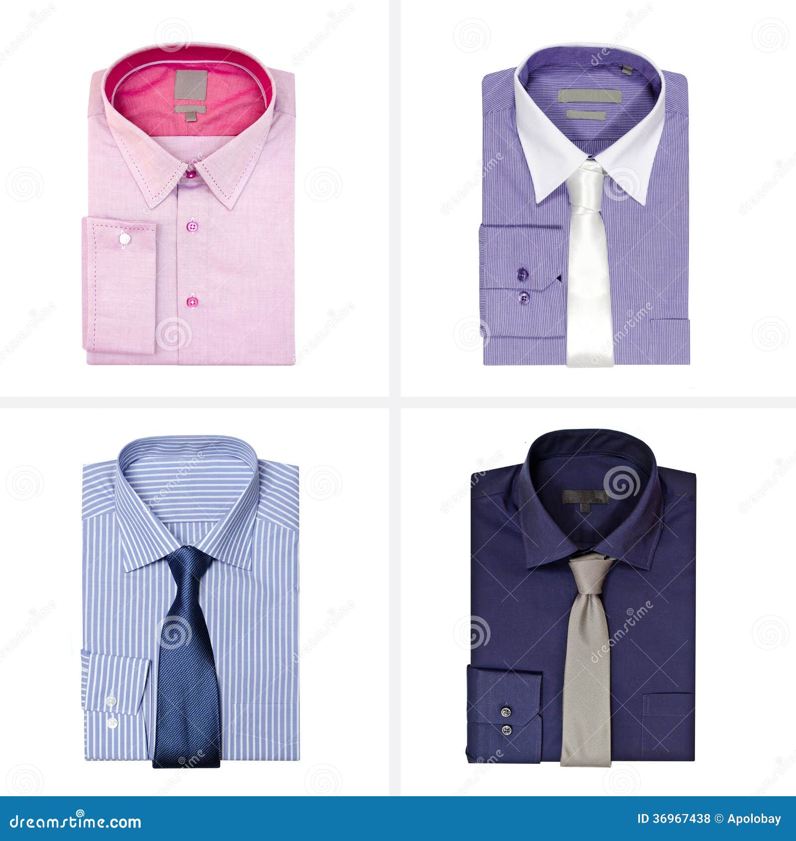 Set of Men S Shirts Isolated on White Background on White Background ...