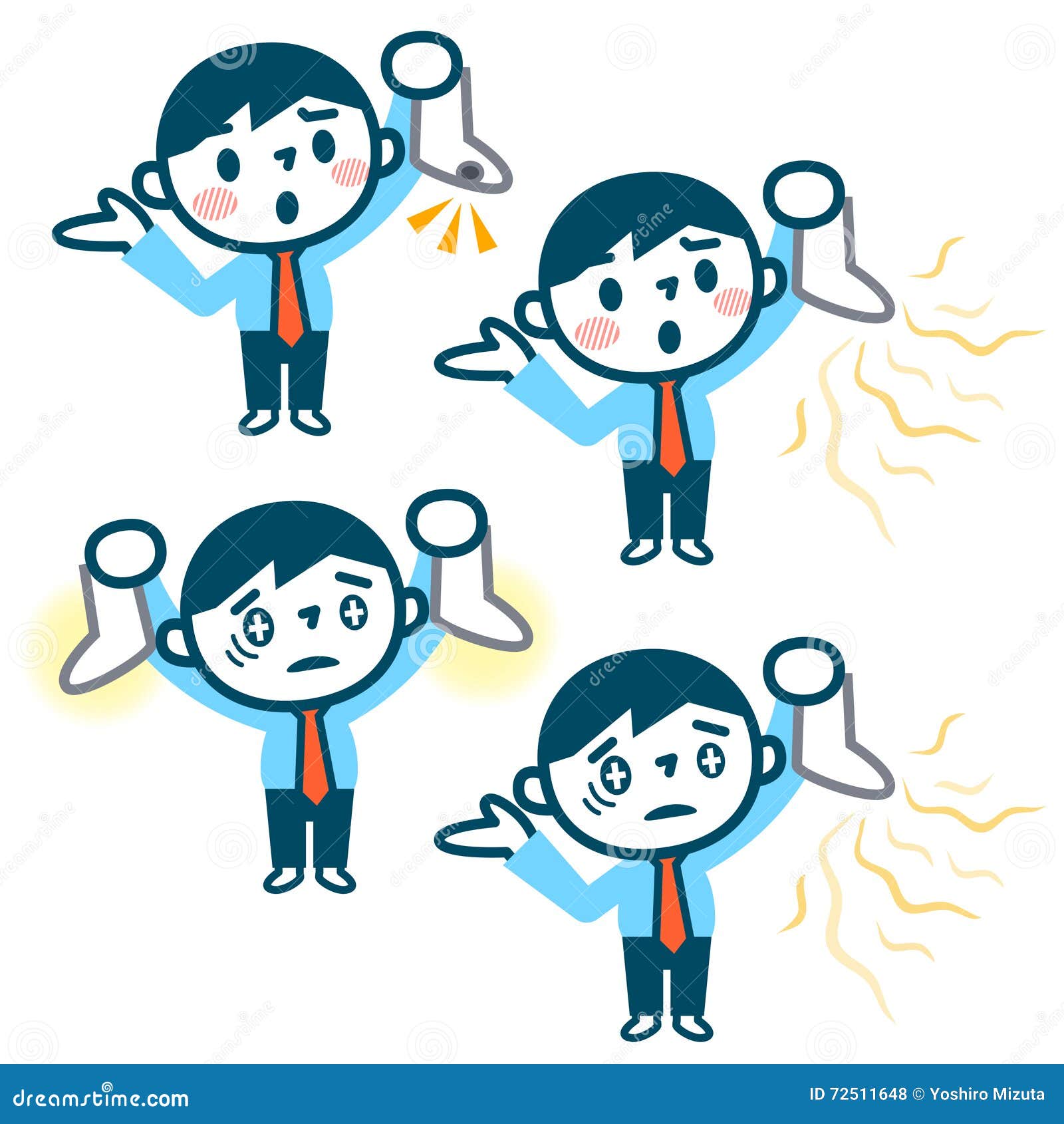 Set of Men with the Smell Socks Stock Vector - Illustration of dirty ...