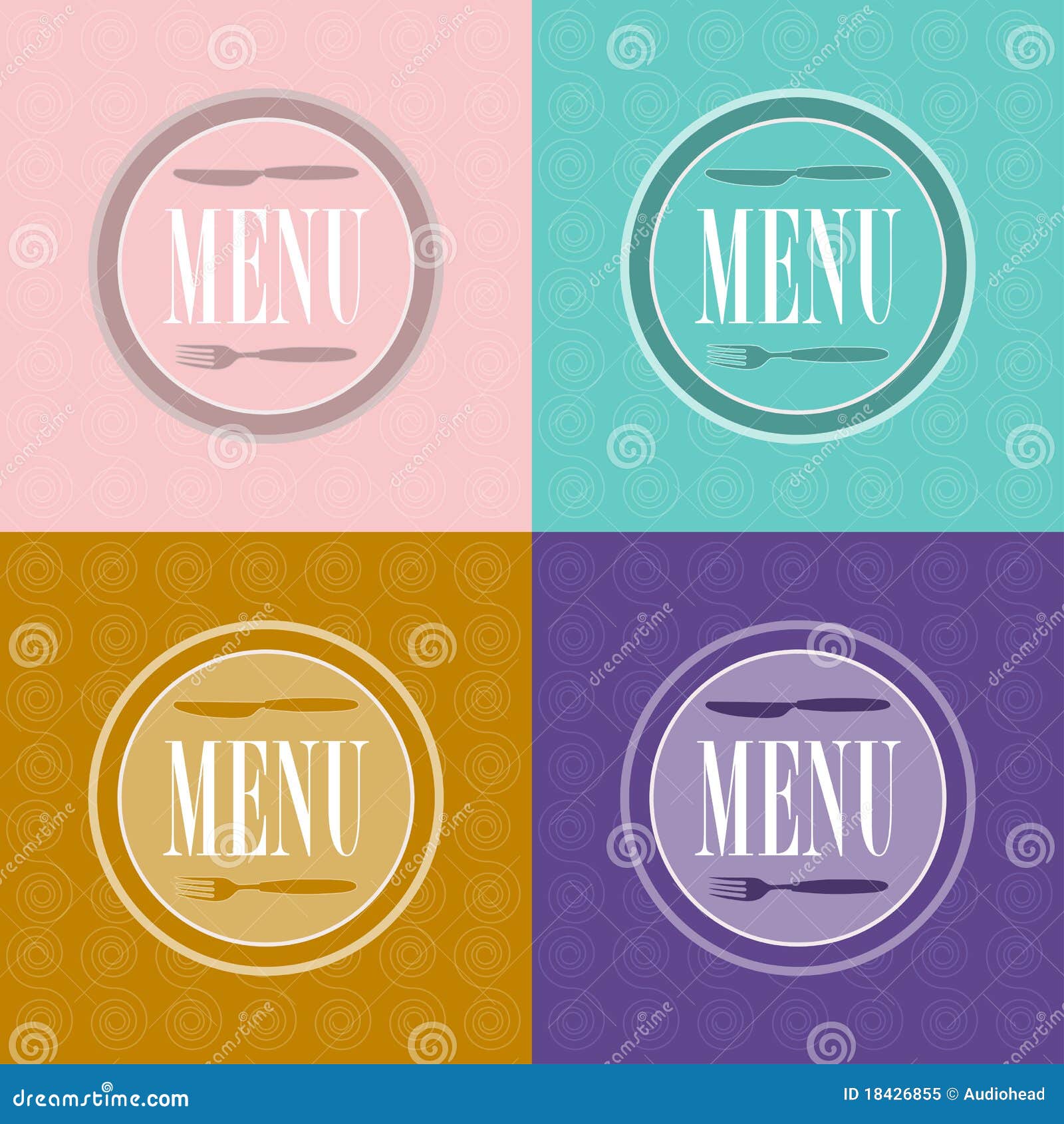Set of Menu Card Designs stock vector. Illustration of decoration ...