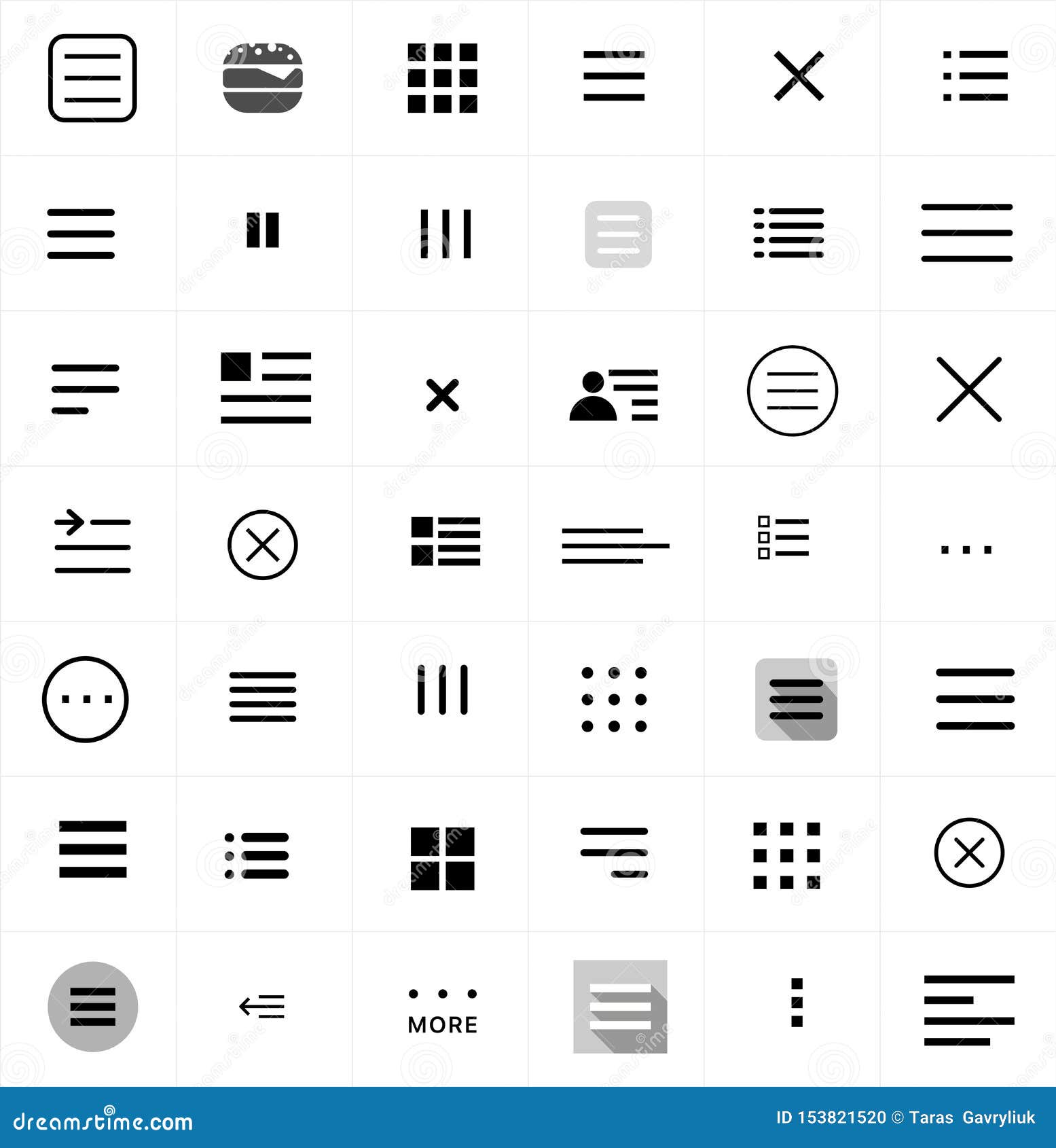 Hamburger Menu Icon Web Website App Navigate Navigation Button Ux Ui User Interface Dropdown