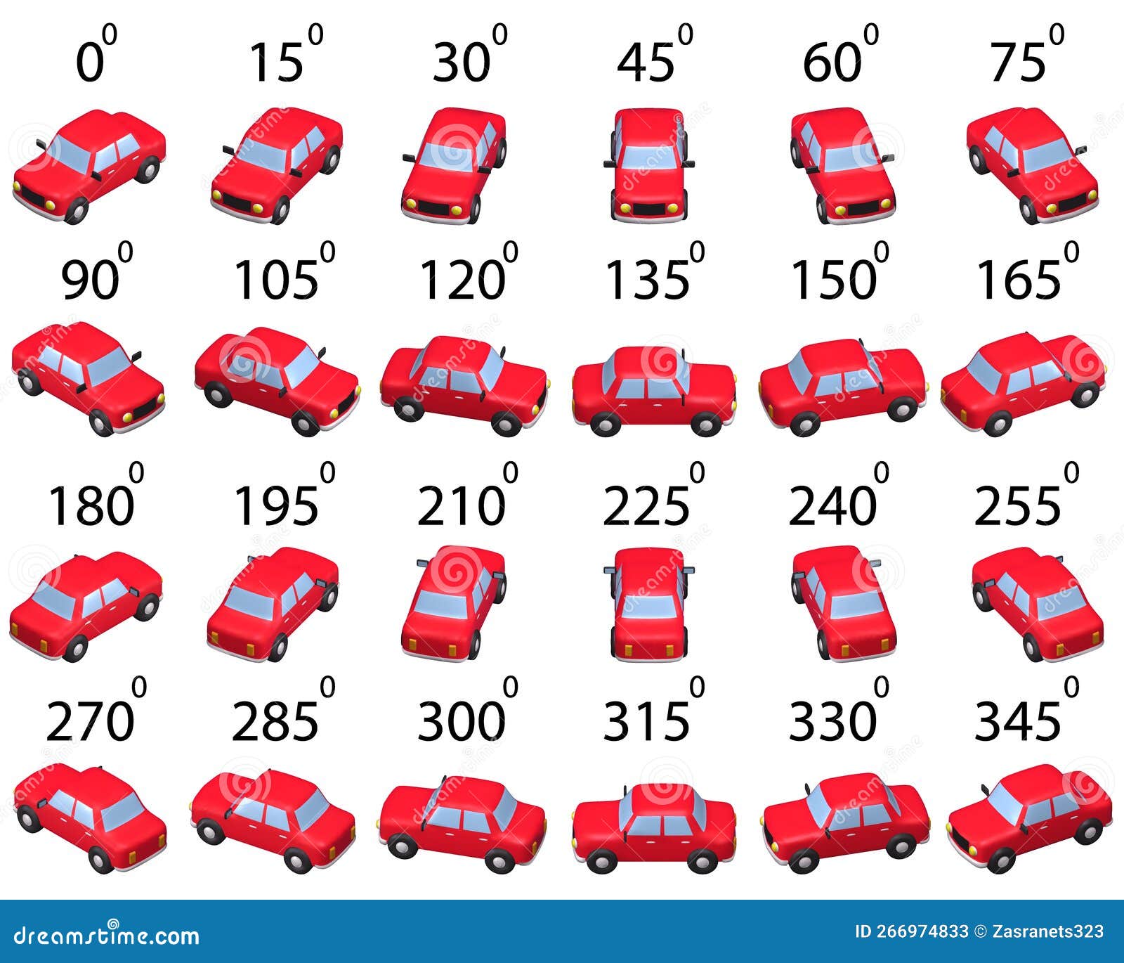 A Set of 24 Mesh Cars from Different Angles. Stock Vector ...