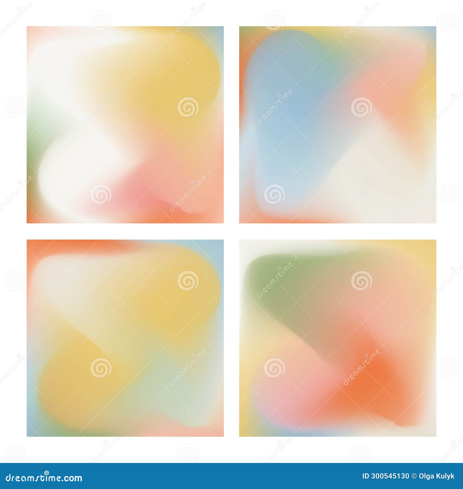 Set of Mesh Red Yellow Green Gradient Abstract Vector Background ...