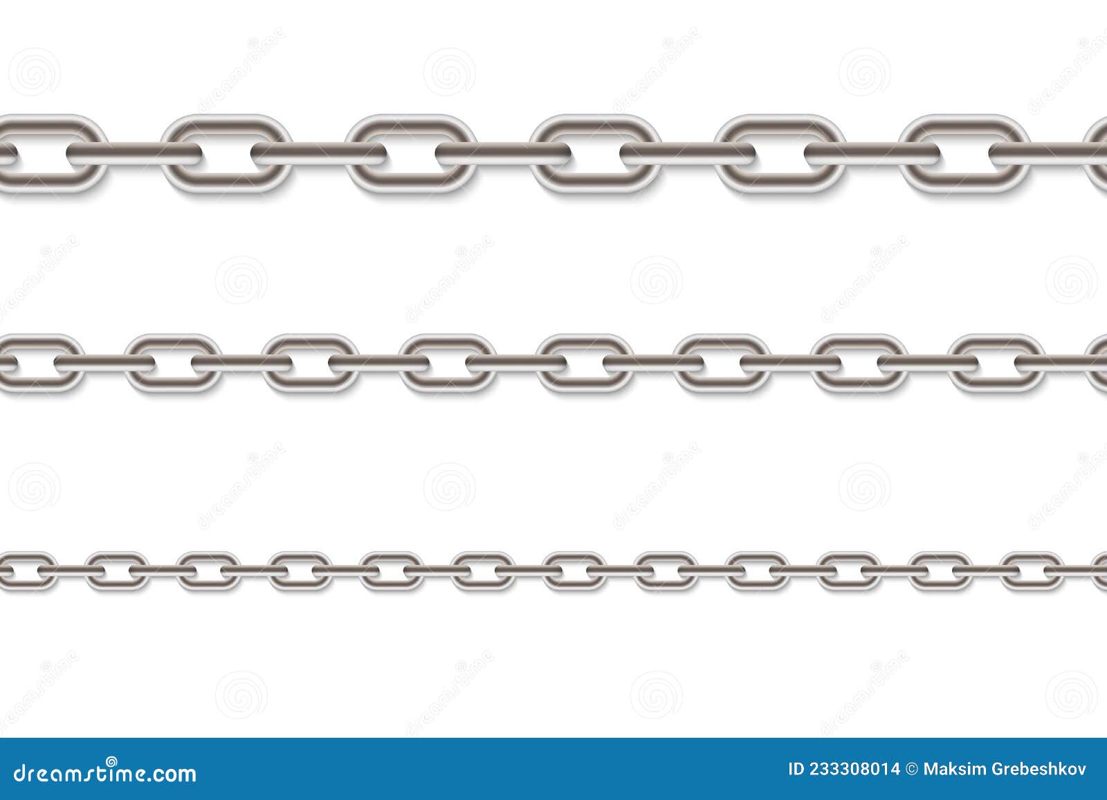 Set of Metal Chain. Gold Necklace. Template for Your Design Template ...