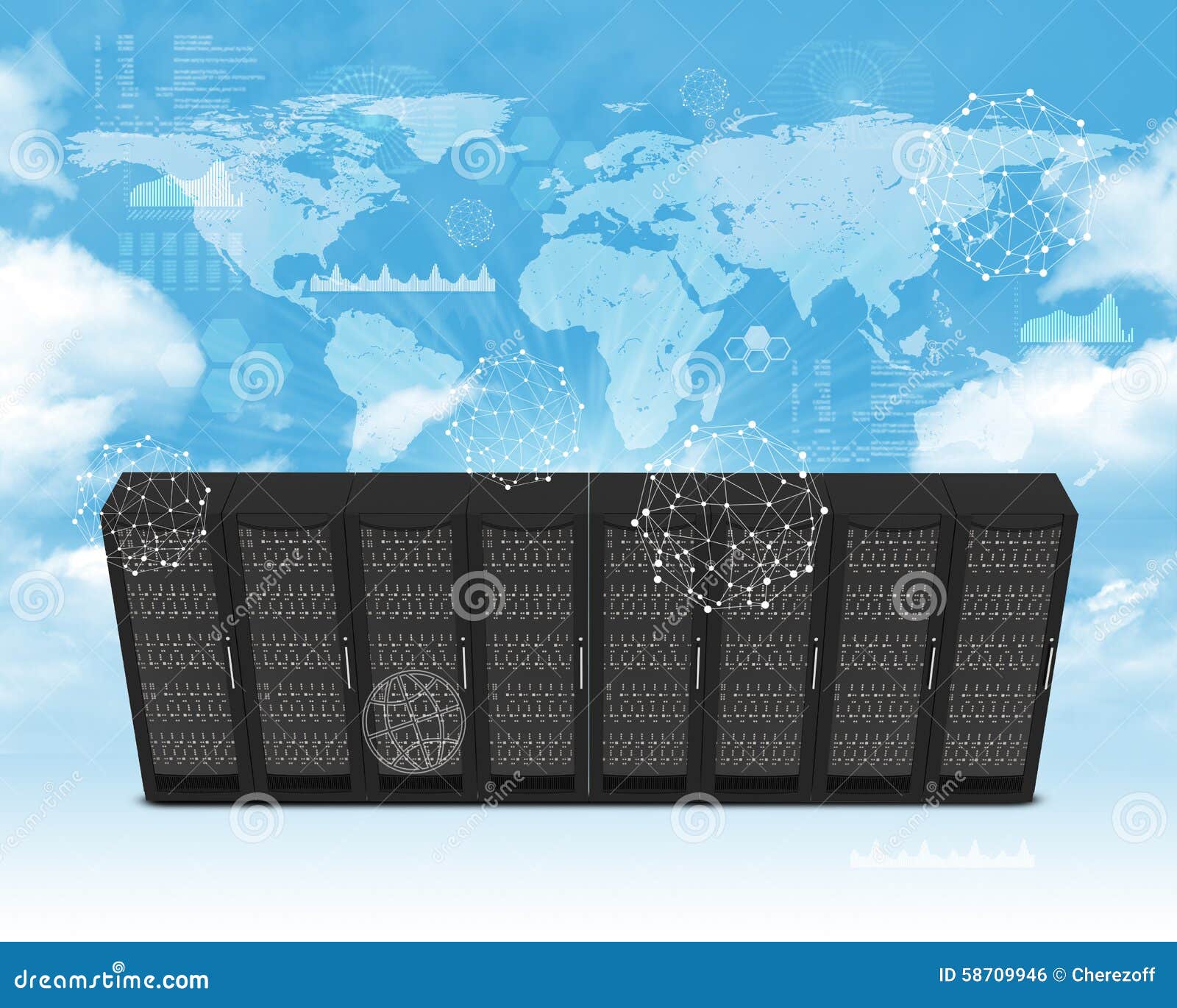 Set of Metal Lockers, Top View Stock Illustration - Illustration of ...