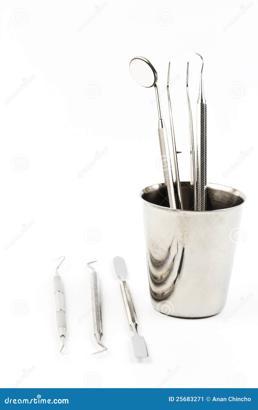 Set of Metal Medical Equipment Tools Stock Image - Image of molar ...