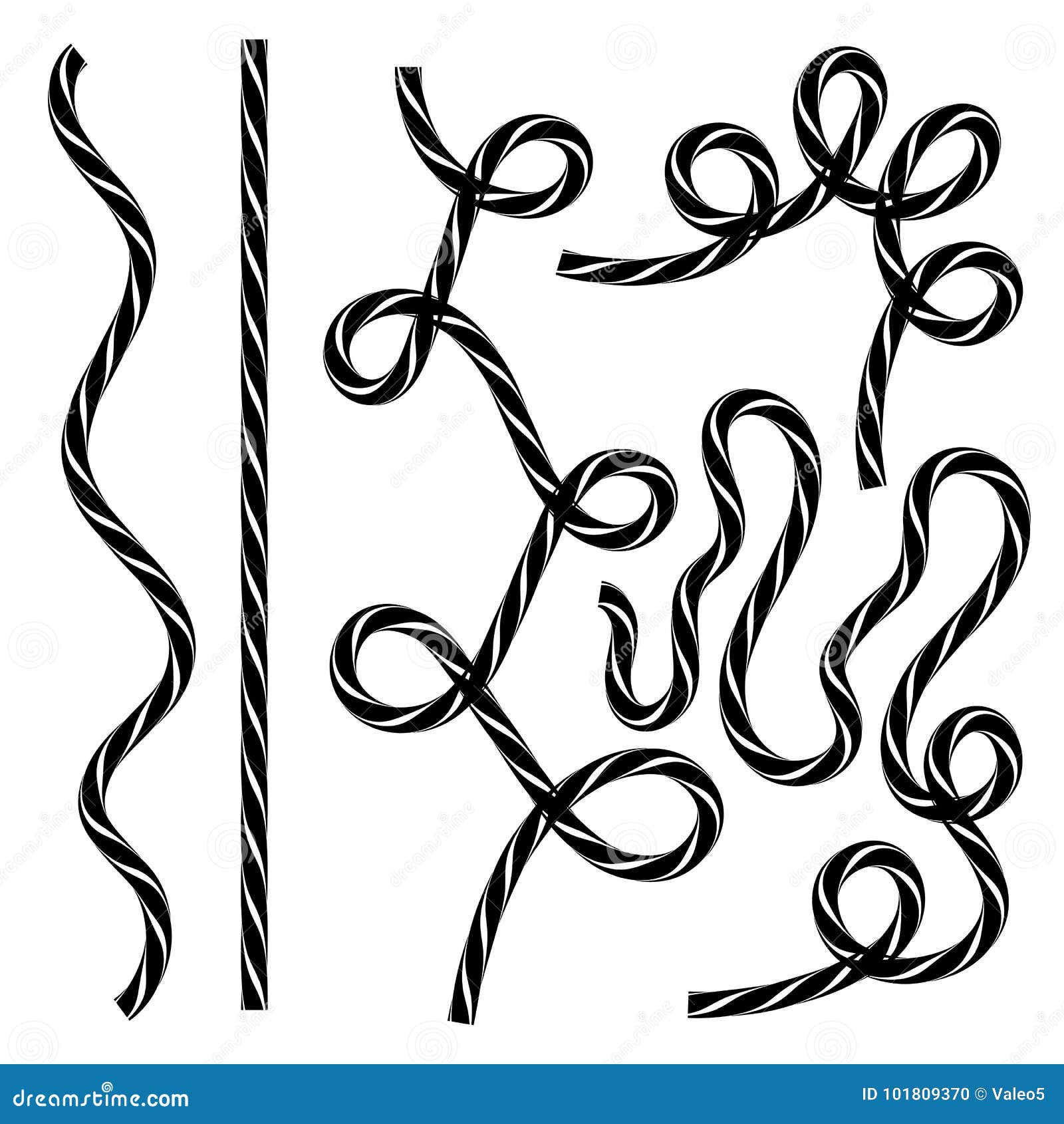 Set of Metal Nautical Rope stock illustration. Illustration of line ...