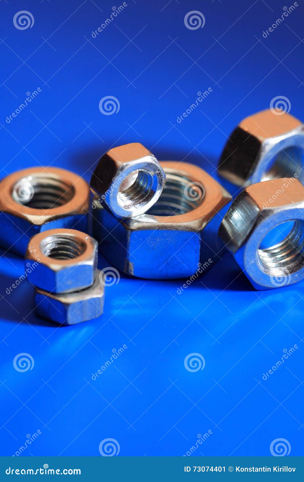 Set of Metal Nuts stock image. Image of thread, technique - 73074401