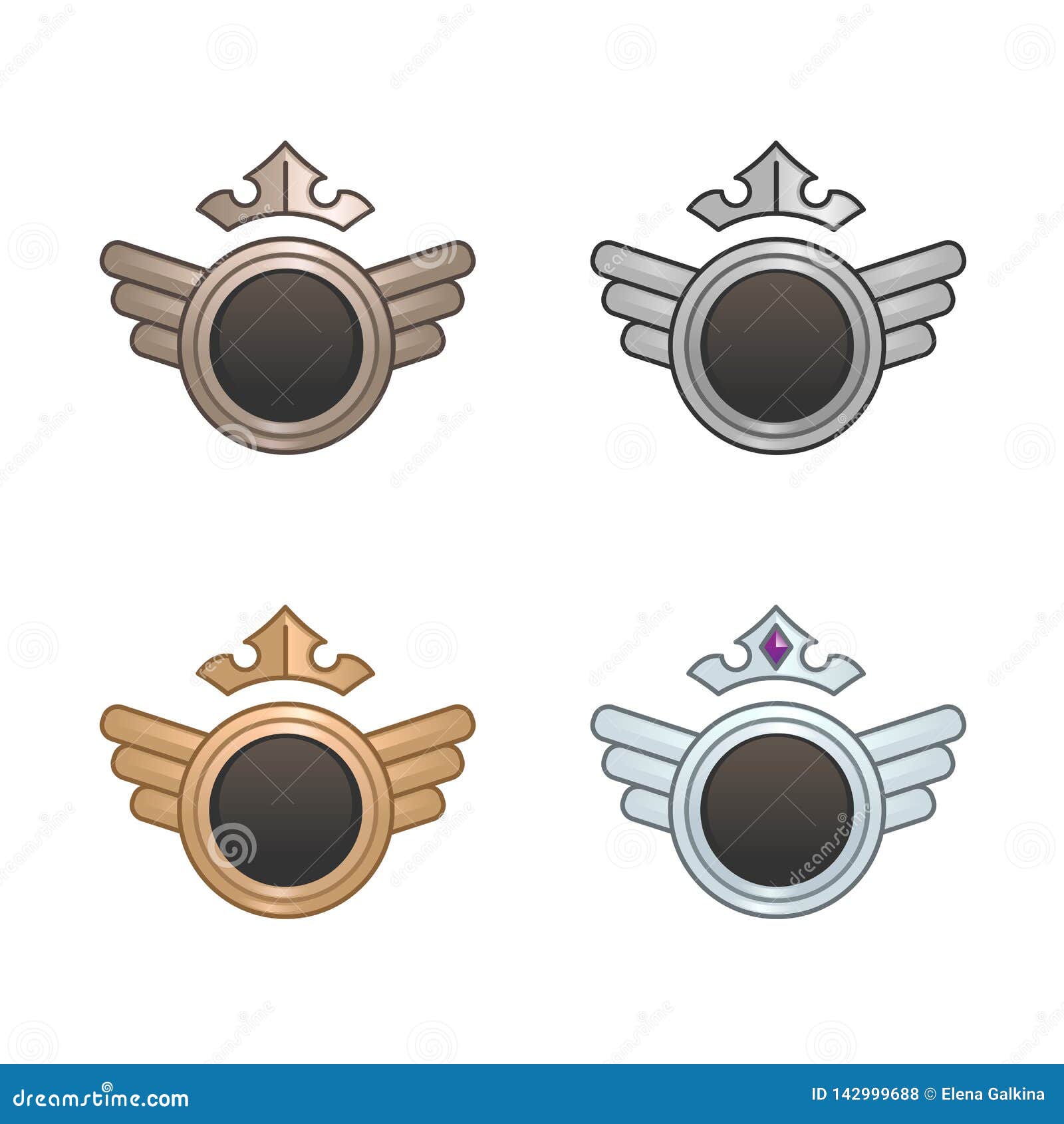 Game portrait frame set stock vector. Illustration of circle - 142999688