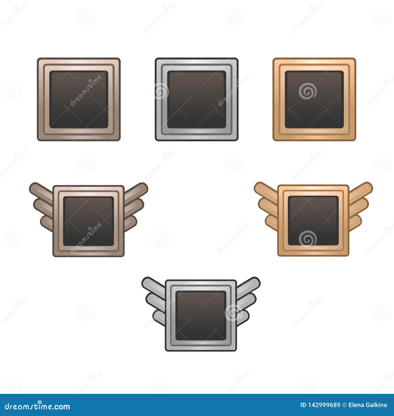 Game portrait frame set stock vector. Illustration of frame - 142999689