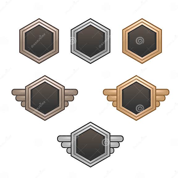 Game portrait frame set stock vector. Illustration of button - 142999690