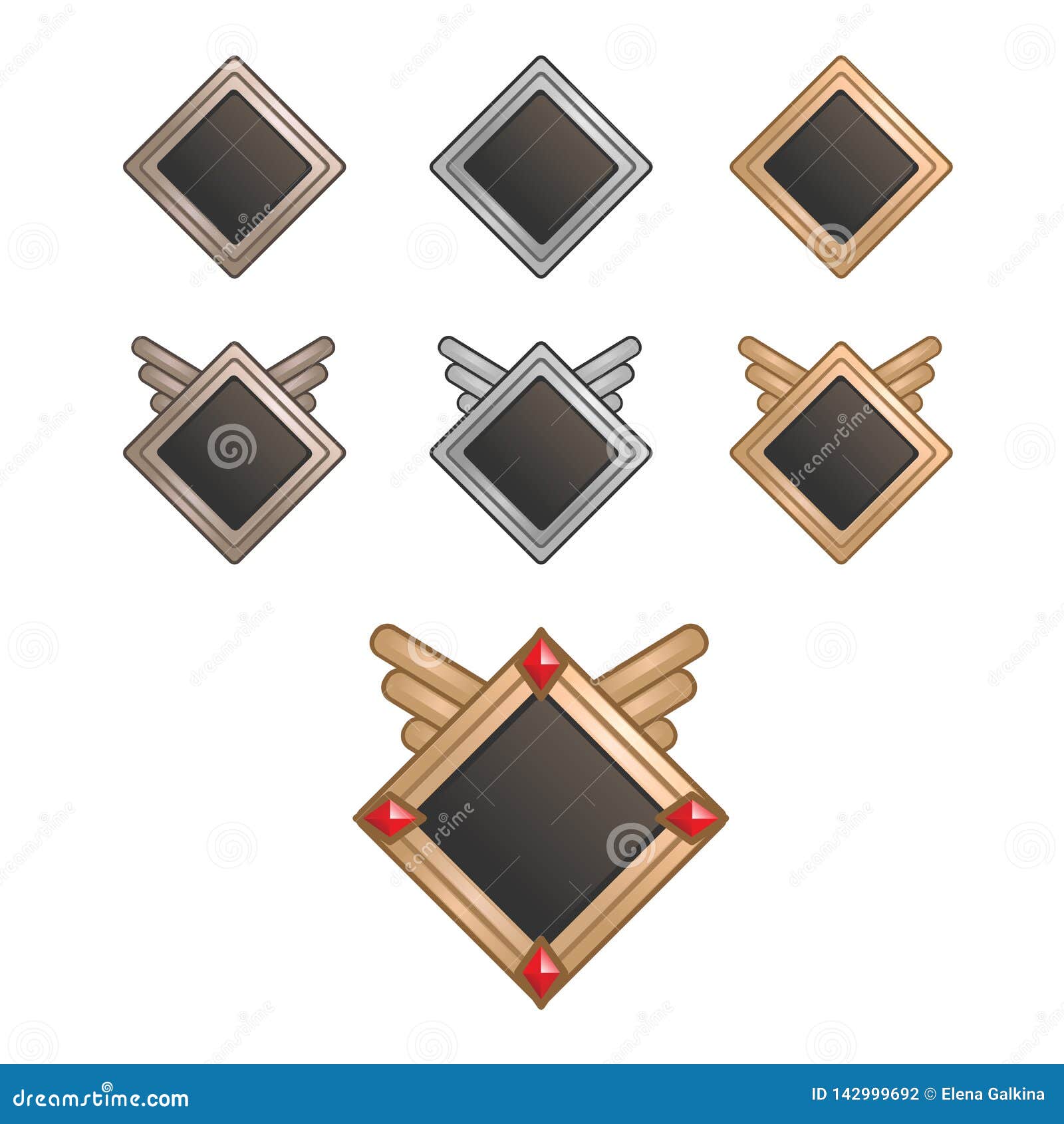 Game portrait frame set stock vector. Illustration of internet - 142999692