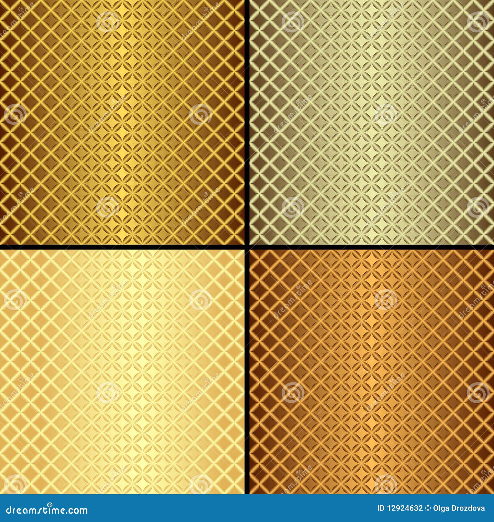 Set Metallic Seamless Patterns Stock Vector - Illustration of shone ...