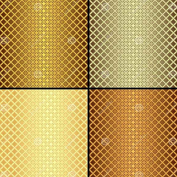 Set Metallic Seamless Patterns Stock Vector - Illustration of shone ...