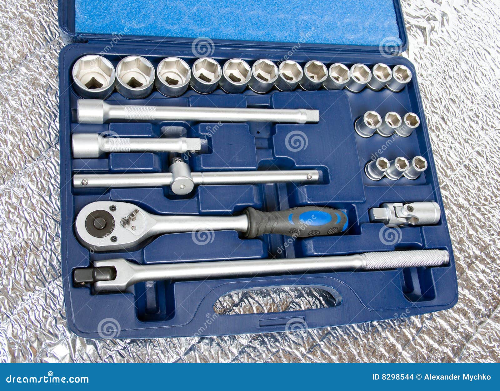 Set of metallic tools. stock photo. Image of mechanic - 8298544