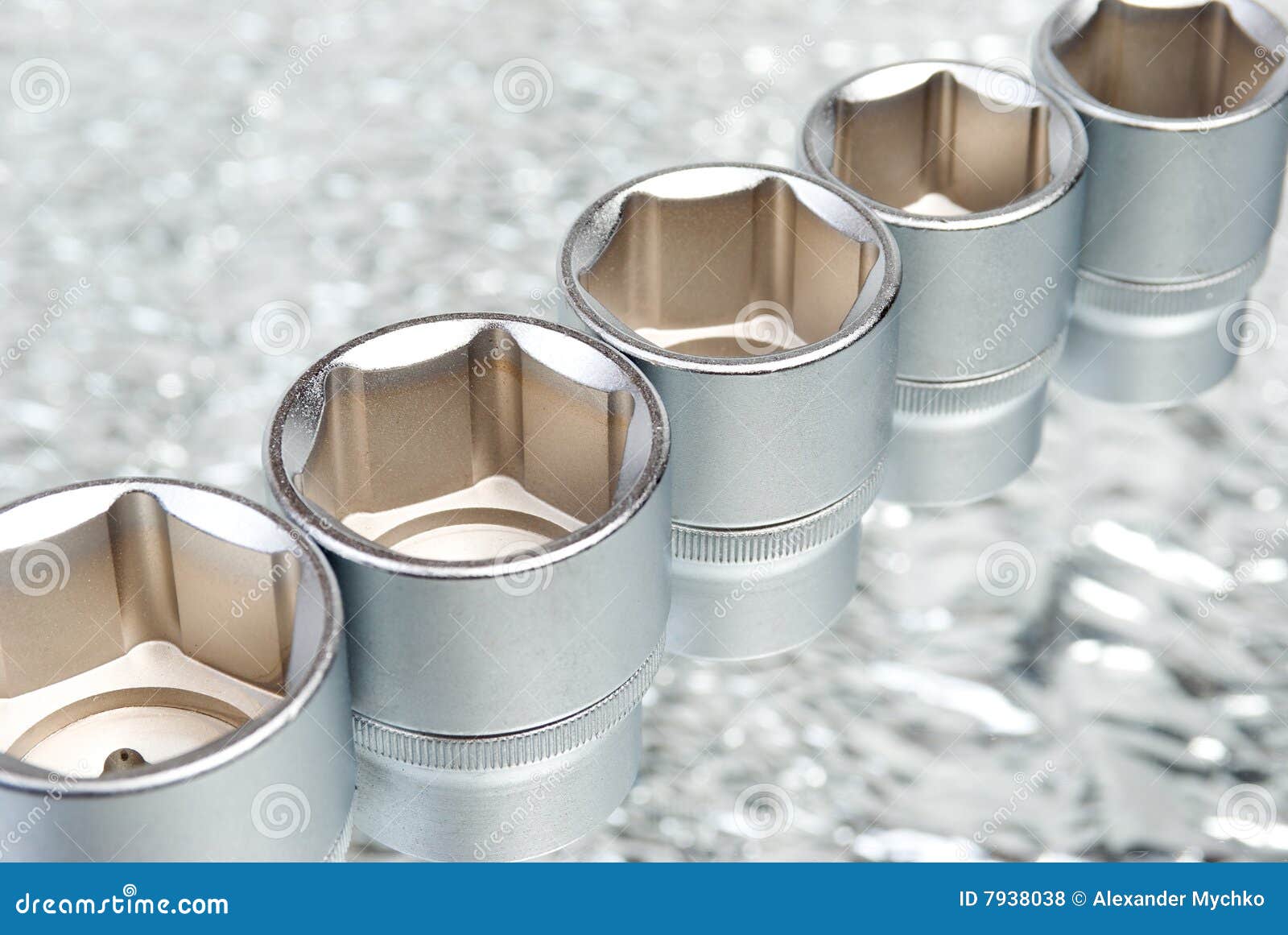 Set of Metallic Tools .Chrome Stock Photo - Image of carpenter, chromed ...