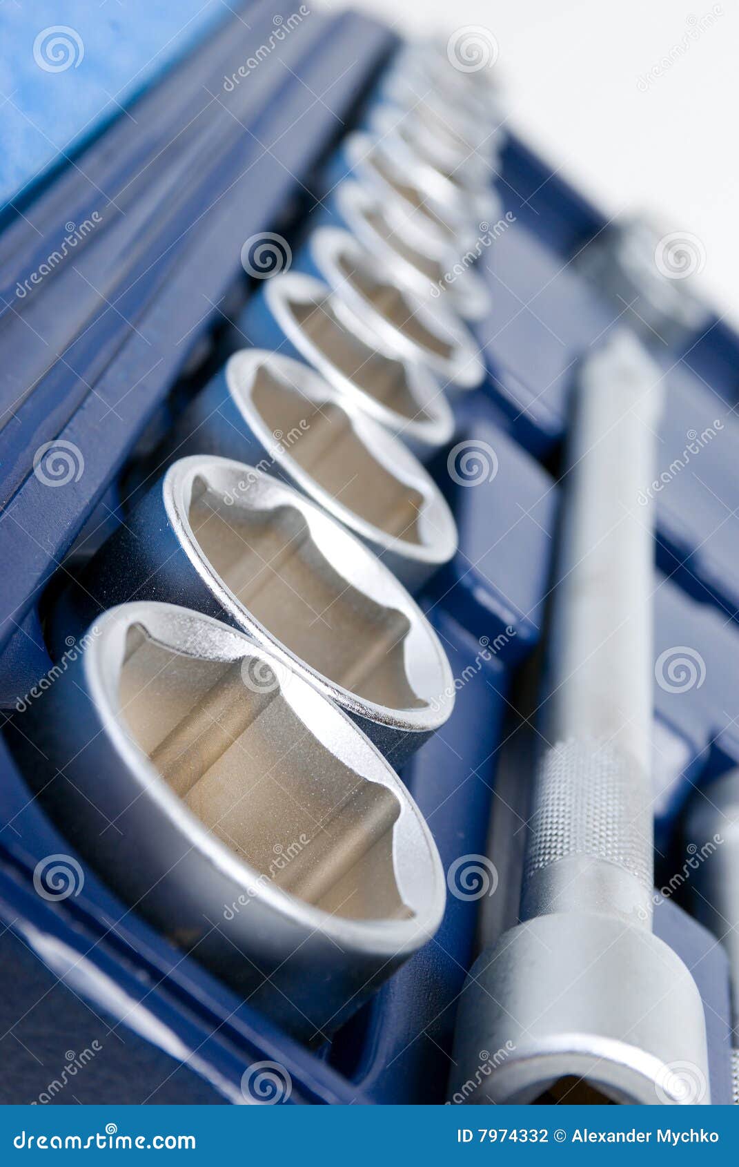 Set of Metallic Tools .Chrome Wrench Stock Photo - Image of iron, auto ...