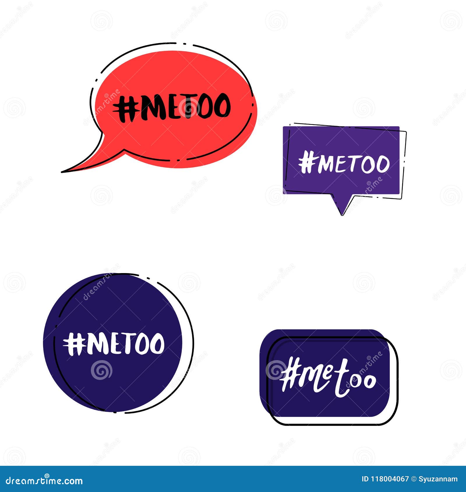Metoo Banner With Black Woman Face Profile Silhouette Rainbow Circle