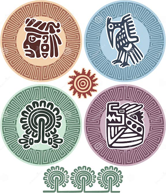 Set of Mexican Design Elements Stock Vector - Illustration of ...