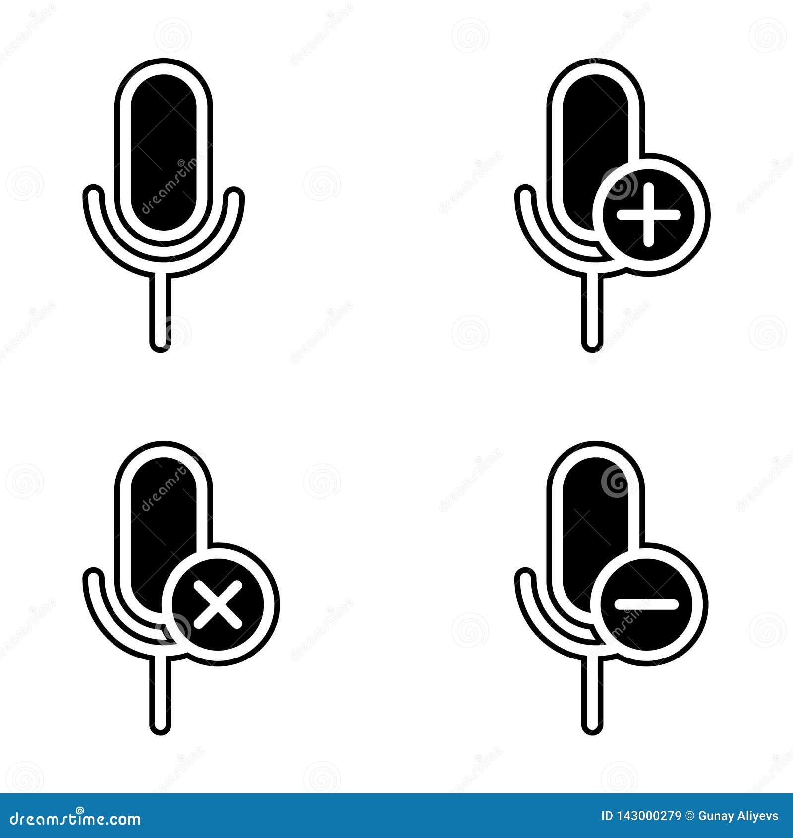 Set of Microphone Icon. Element of Phone for Mobile Concept and Web ...