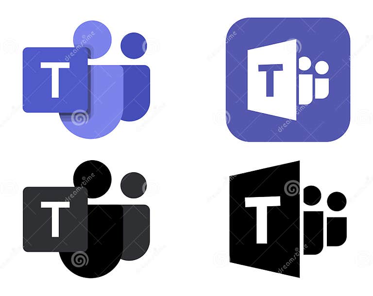 Set of Microsoft Teams Logo or Icon Editorial Photography ...