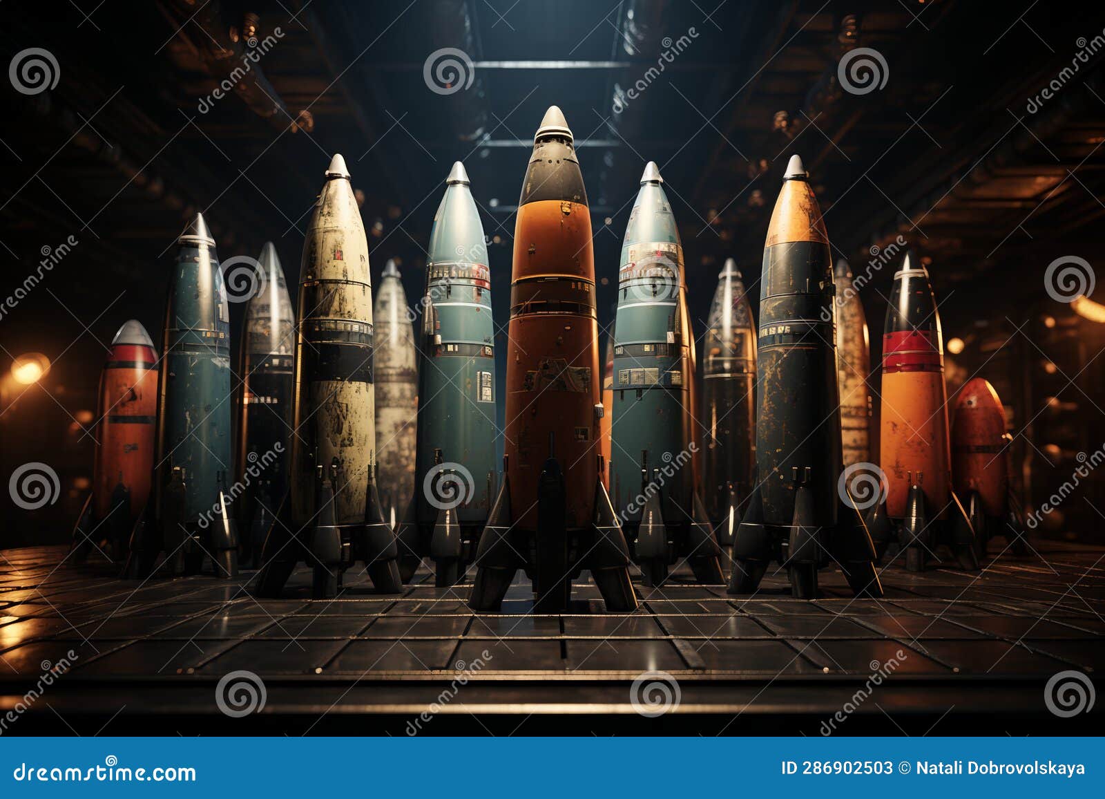 Set of Military Rockets ,war Equipment Stock Illustration ...