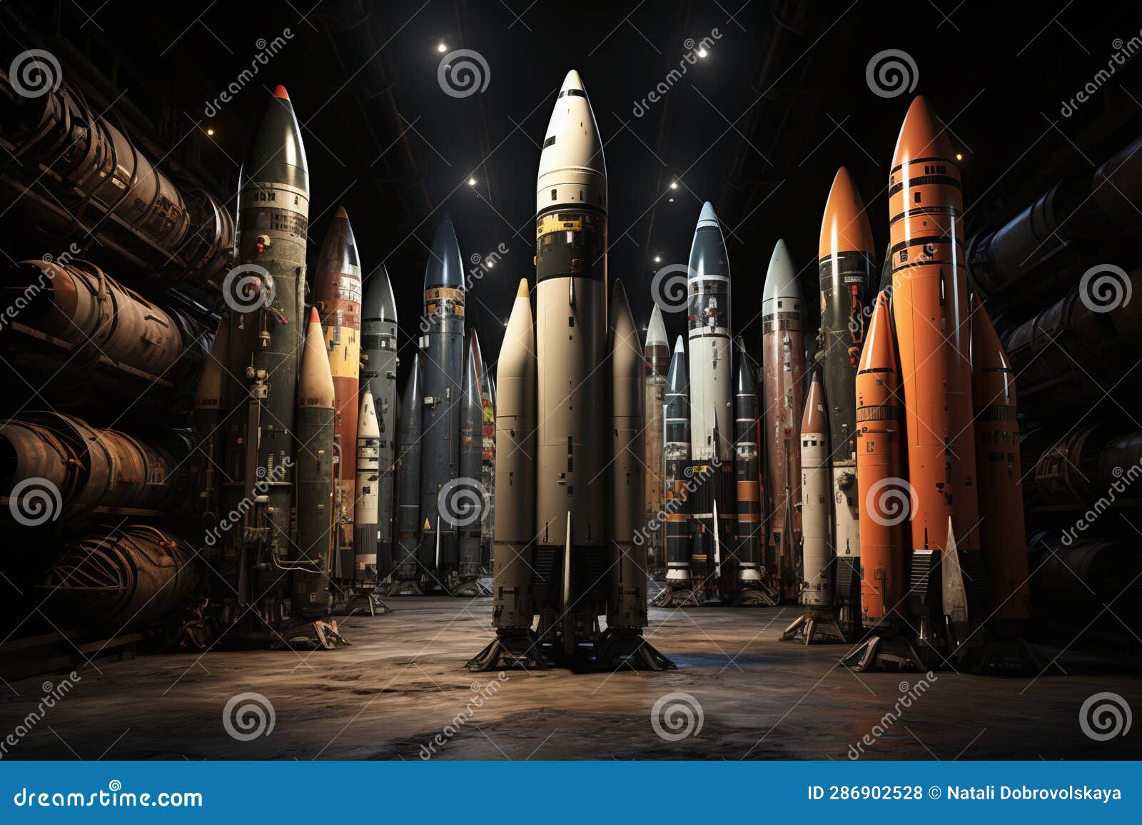 Set of Military Rockets ,war Equipment Stock Illustration ...