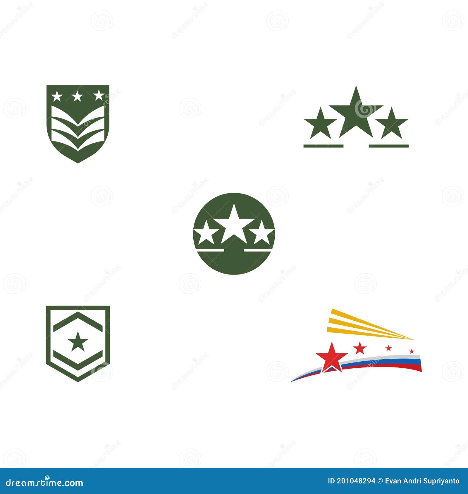 Set Military Wave Logo Template Vector Symbol Stock Vector ...