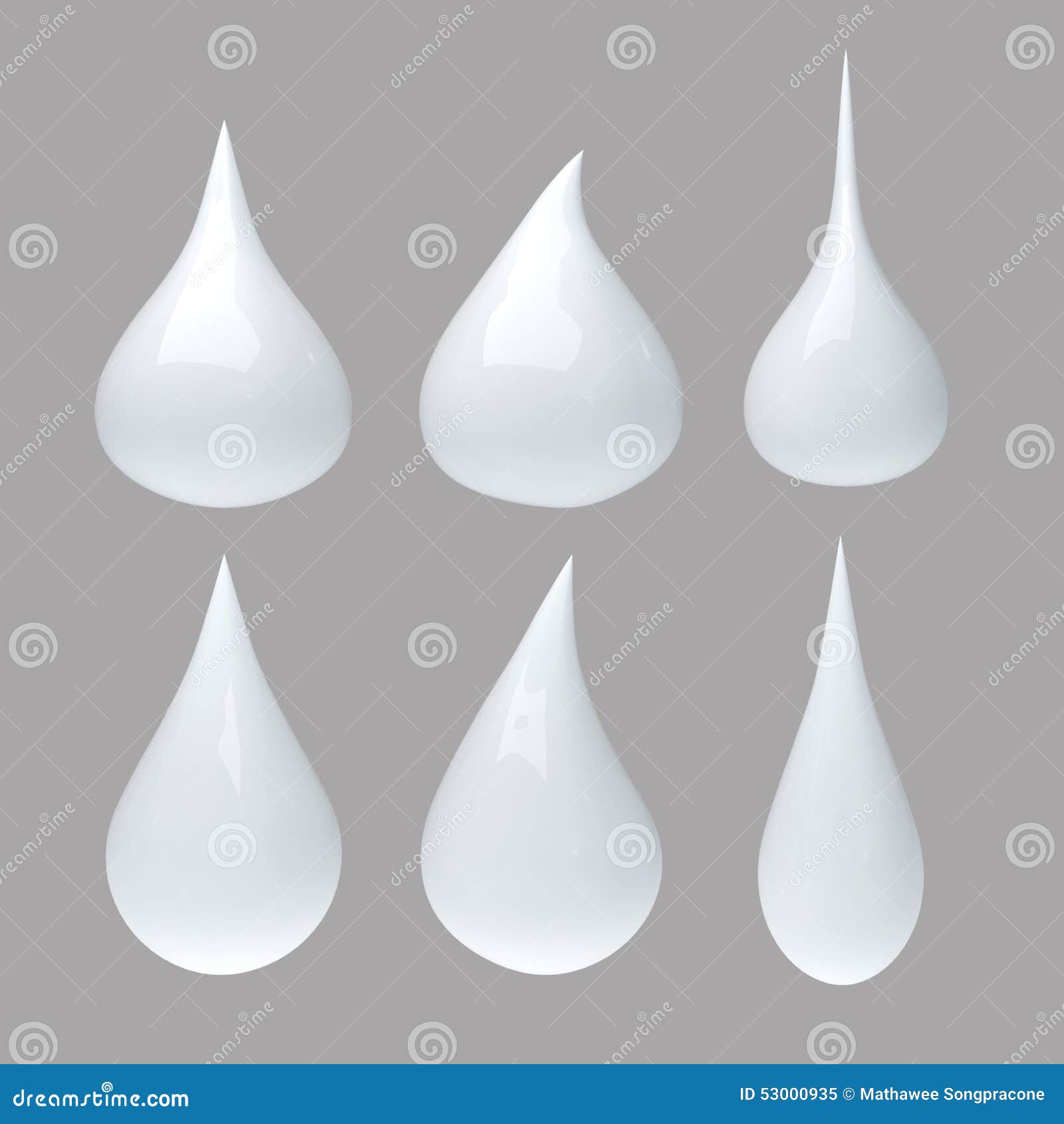 Milk Drop Splashing And Making Ripple. White Creamy Liquid. Isolated ...