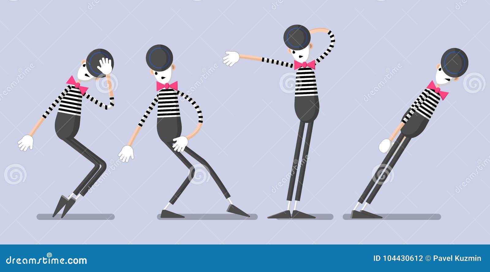A set of mimes 07 stock illustration. Illustration of move - 104430612