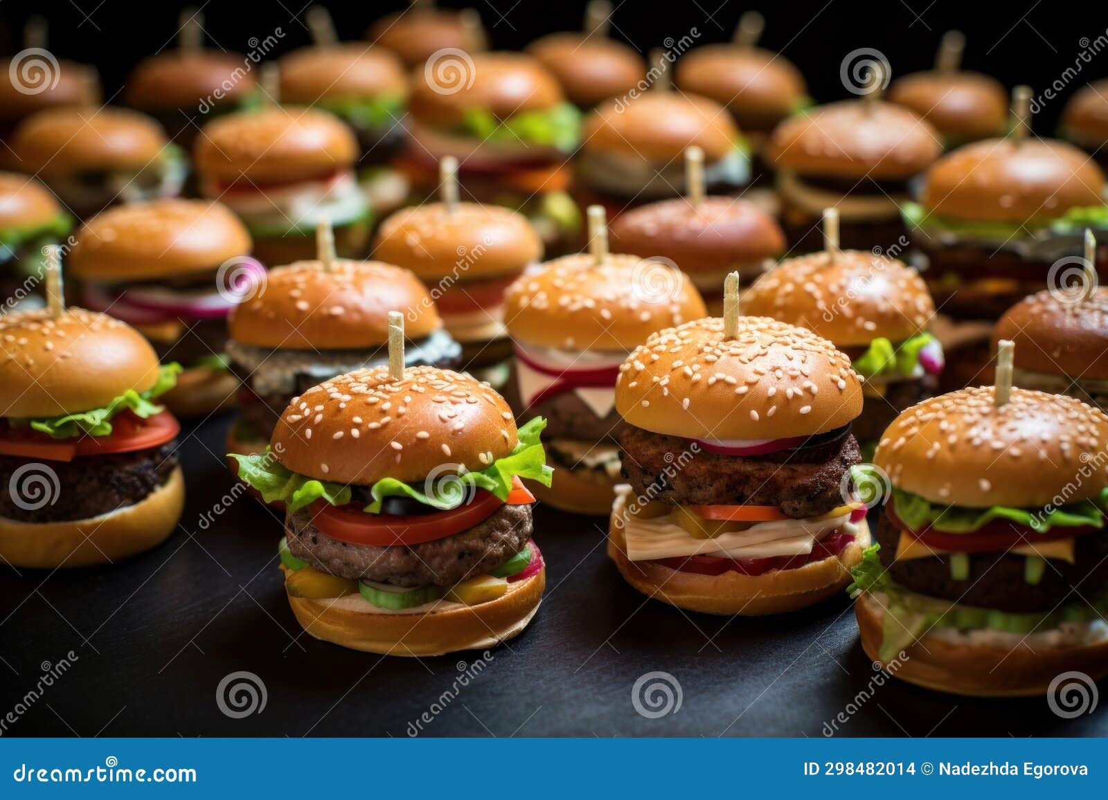 Set Of Mini Burgers, Buffet Table Stock Photography | CartoonDealer.com ...