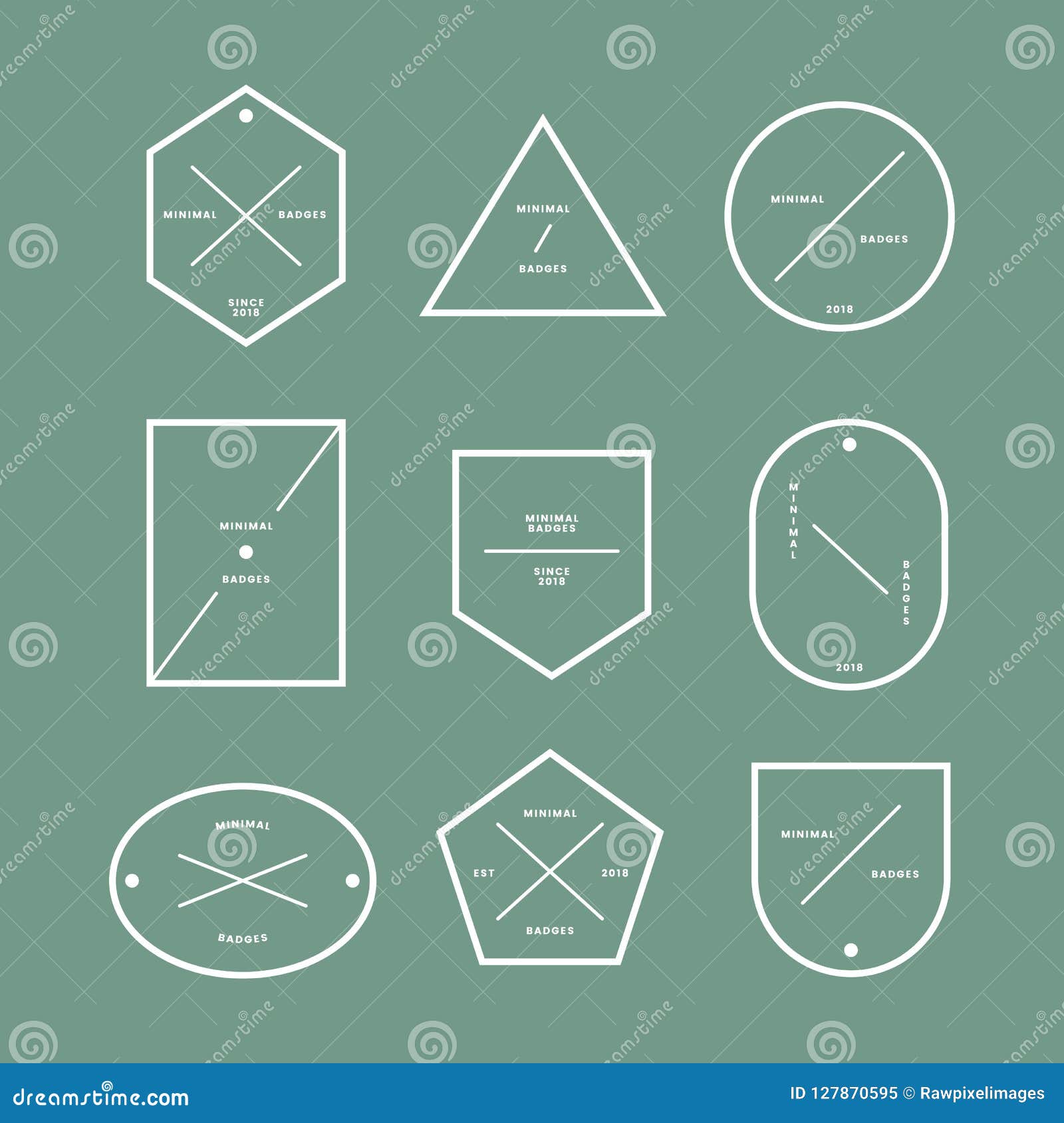 Set of Minimal Badges and Labels Stock Vector - Illustration of graphic ...